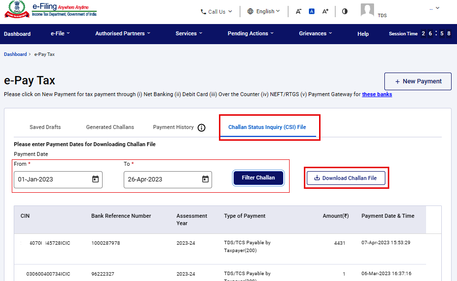 How to download CSI file from Income Tax login? – Skorydov TDS
