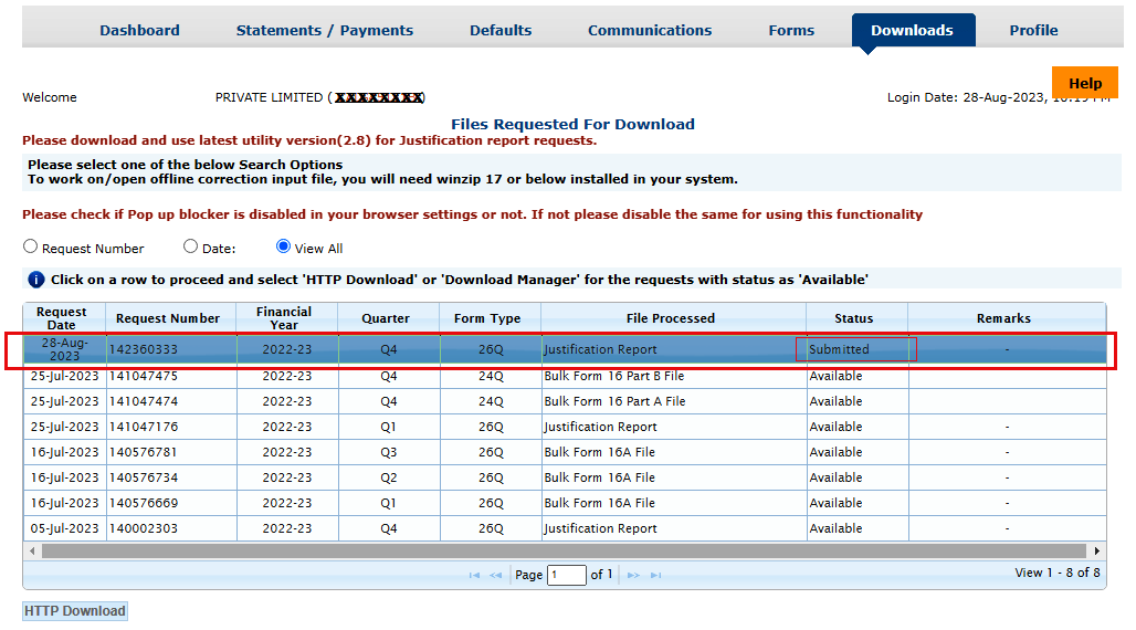 How to request Justification report (JR) from TRACES ? – Skorydov TDS