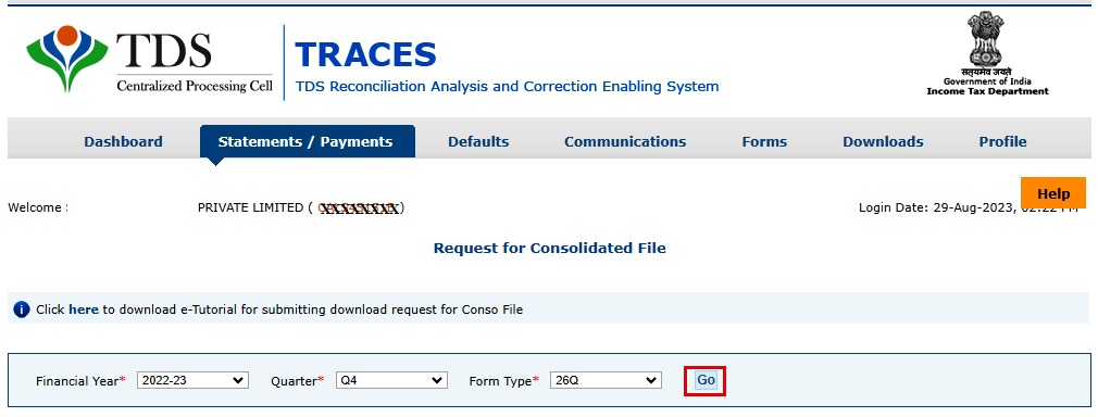 How to request Consolidated file from TRACES ? – Skorydov TDS
