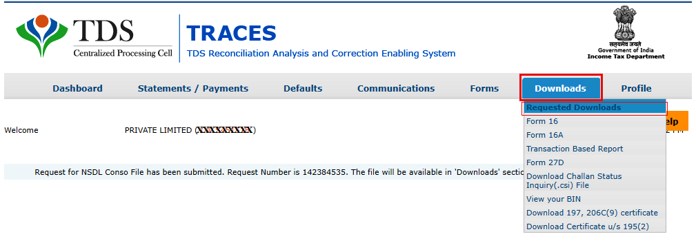 How to request Consolidated file from TRACES ? – Skorydov TDS