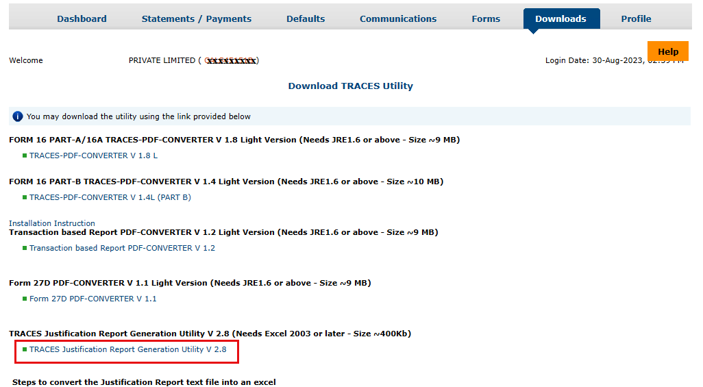 How to convert justification report (JR) into excel format? – Skorydov TDS