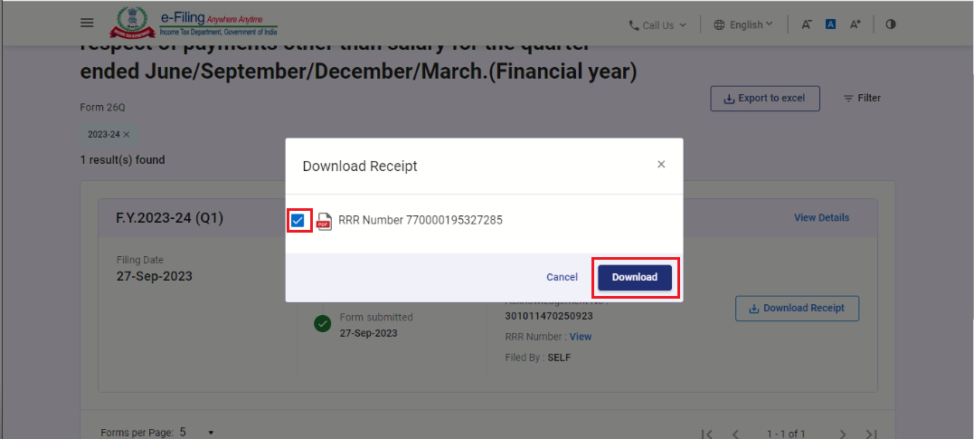 How to Download Acknowledgment receipt on income tax portal ...
