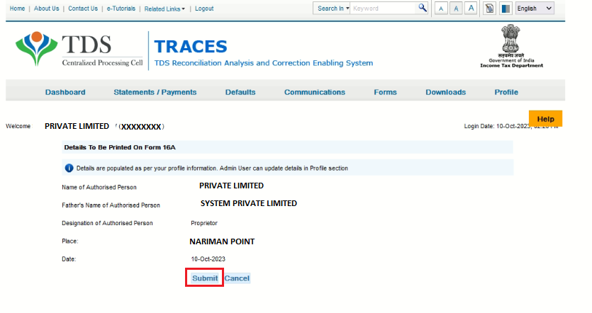 How to generate Form-16A for payments other than Salary? – Skorydov TDS