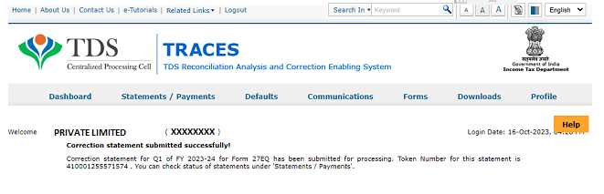 Challan Correction-How to adjust interest amount on TRACES? – Skorydov TDS