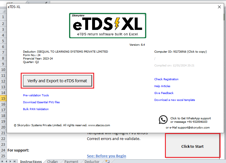 How to Prepare return Form-24Q (Q1 to Q3) through e-TDS XL ? – Skorydov TDS