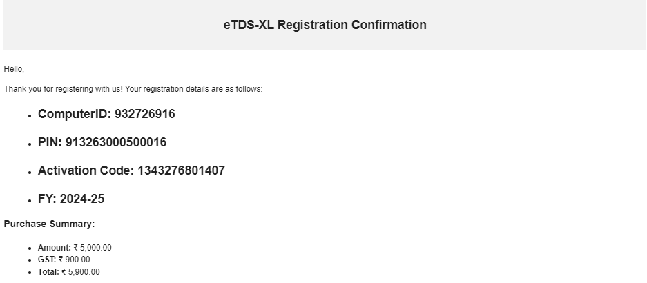 How to register E-TDS XL Software? – Skorydov TDS