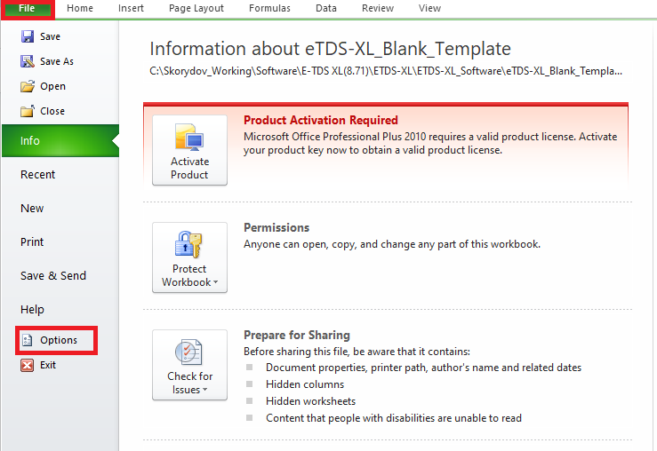 How to Enable the Macros in eTDS XL – Skorydov TDS