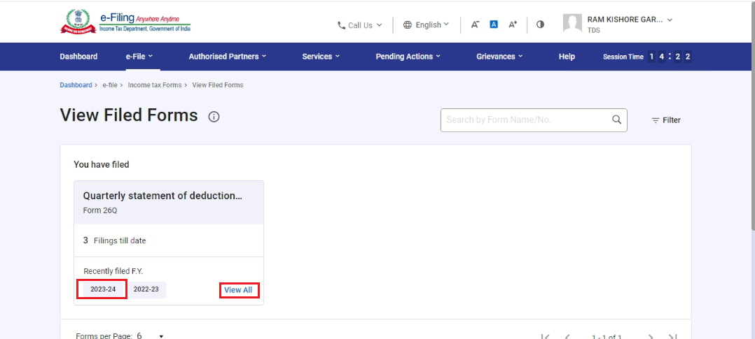 How to Download Acknowledgment receipt on income tax portal ...